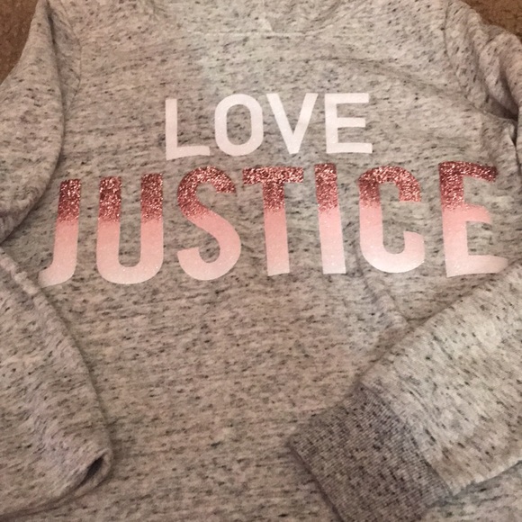 Justice | Shirts & Tops | Love Justice Sweatshirt | Poshmark